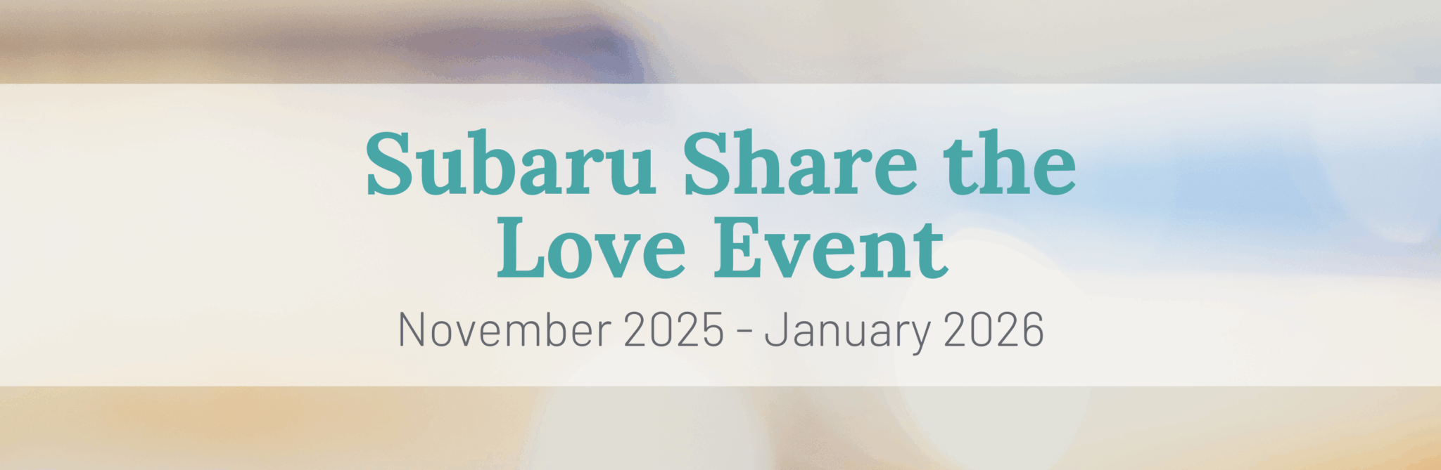 Subaru Share the Love Event 2025 | AFTD